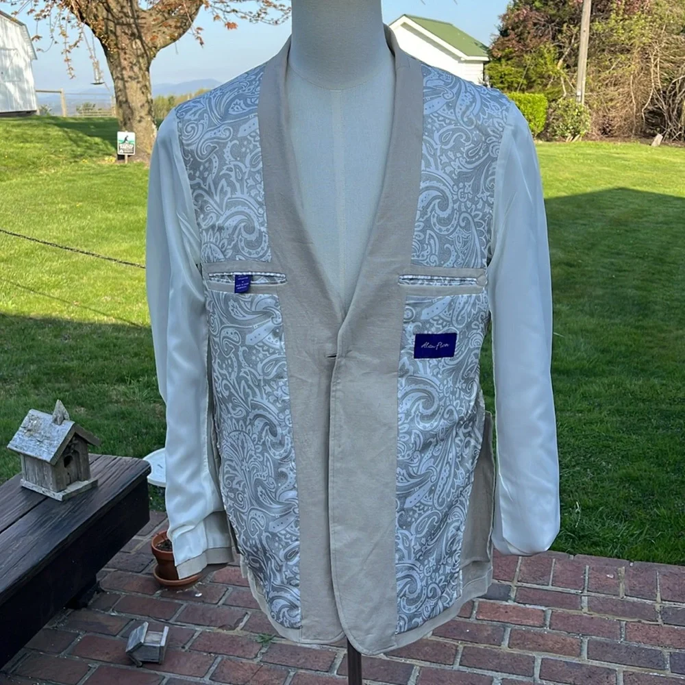 Alan Flusser | Suits & Blazers | Nwt Alan Flusser Linen Blend Creambone ...